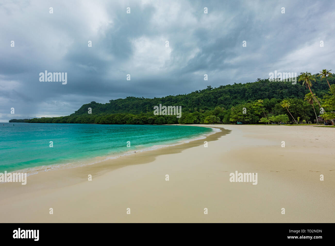 Famous Champagne Beach, Vanuatu, Espiritu Santo island, near Luganville ...