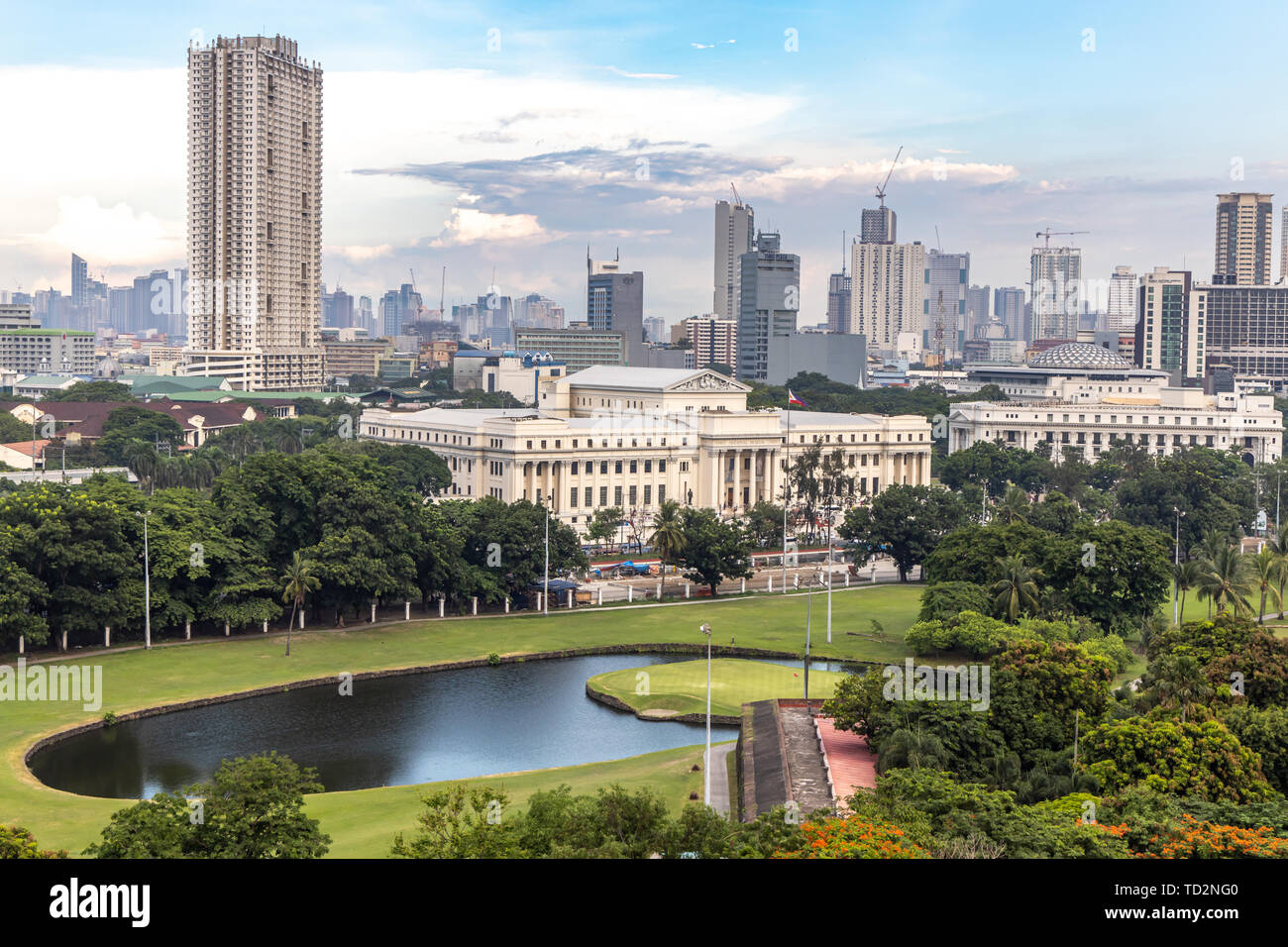 Manila cityscape from Intramuros, Philippines Stock Photo - Alamy