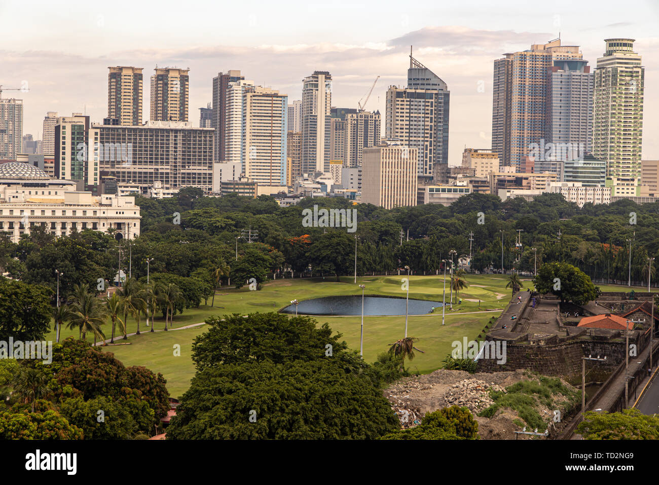 Manila cityscape from Intramuros, Philippines Stock Photo - Alamy