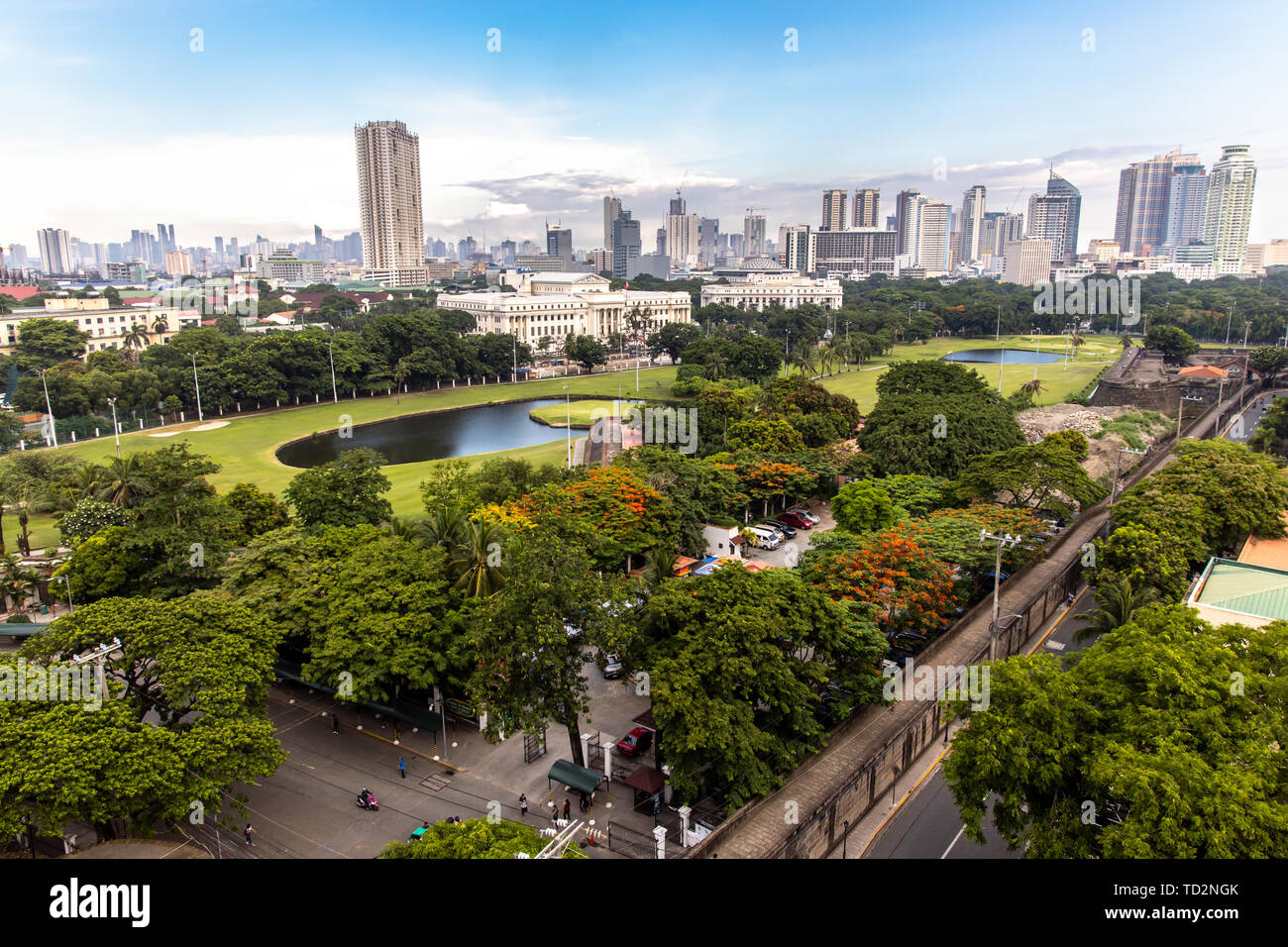 Manila cityscape from Intramuros, Philippines Stock Photo - Alamy