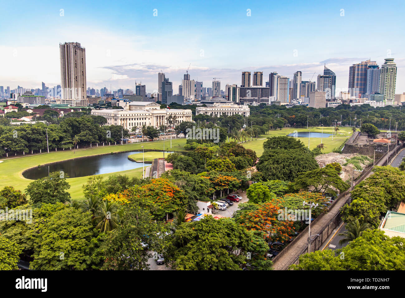 Manila cityscape from Intramuros, Philippines Stock Photo - Alamy