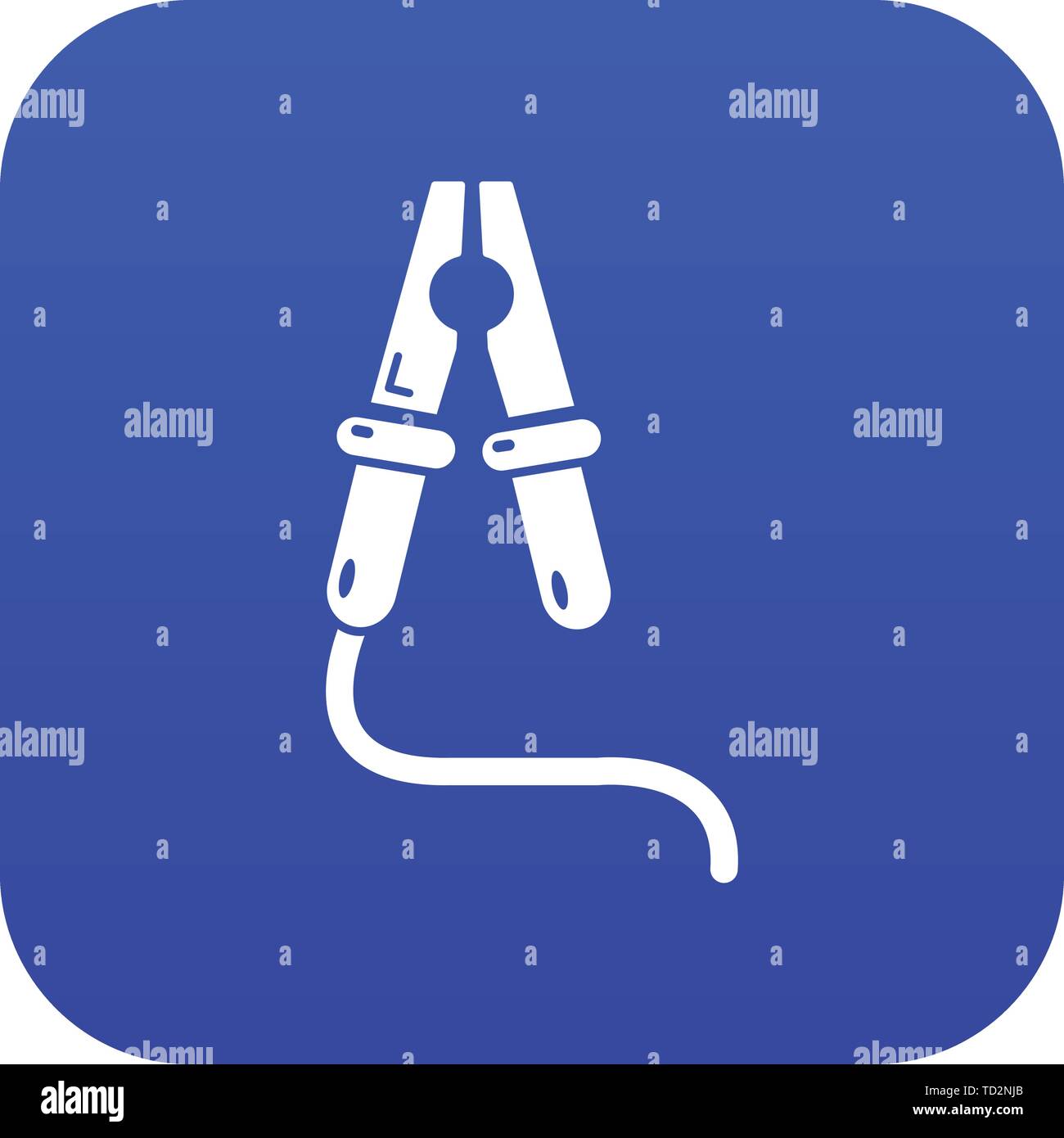 Jumper cable icon blue vector Stock Vector Image & Art - Alamy