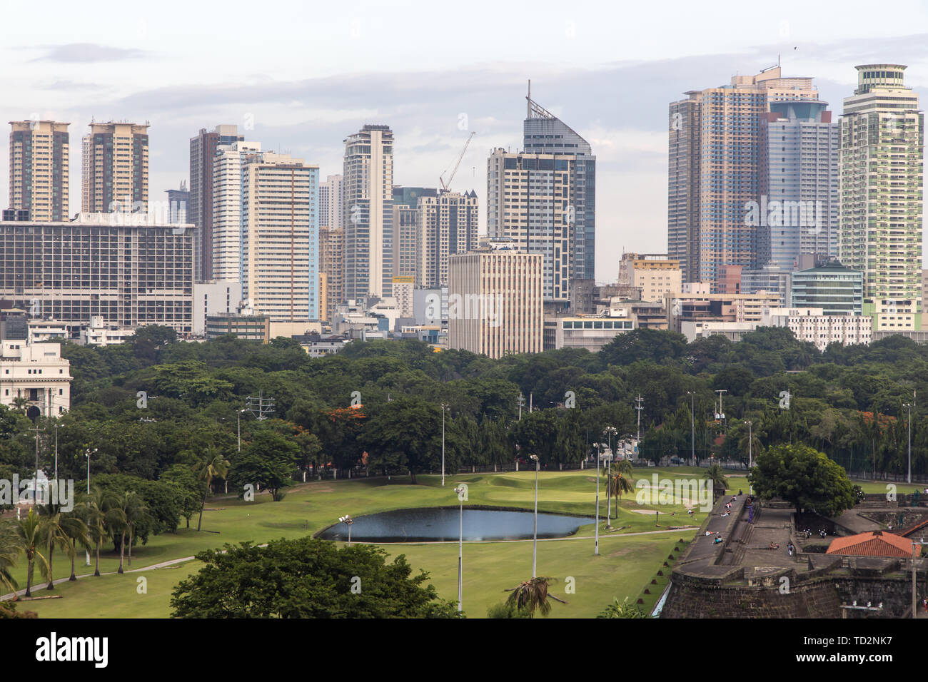 Manila cityscape from Intramuros, Philippines Stock Photo - Alamy