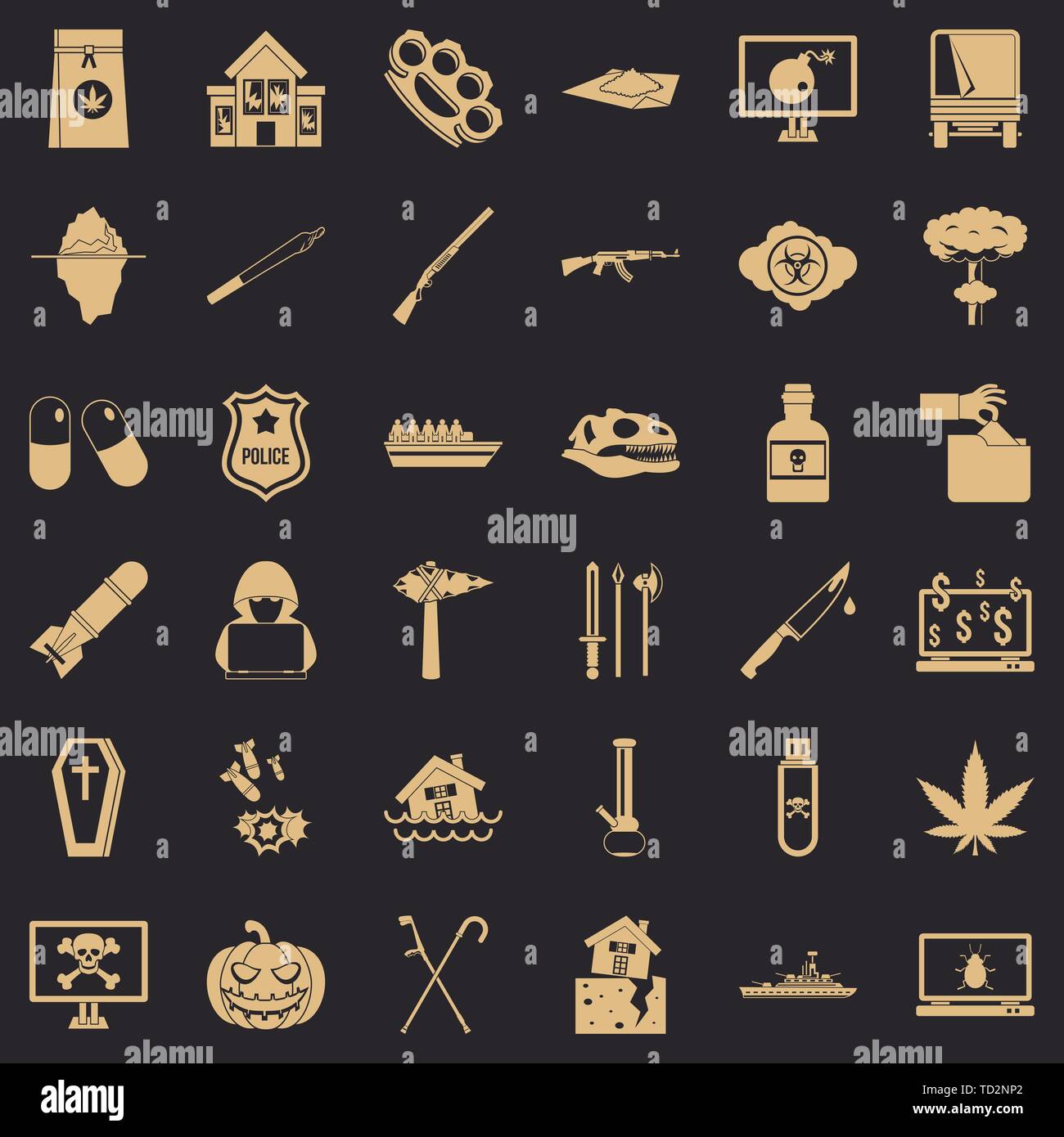 Heartlessness icons set, simple style Stock Vector Image & Art - Alamy