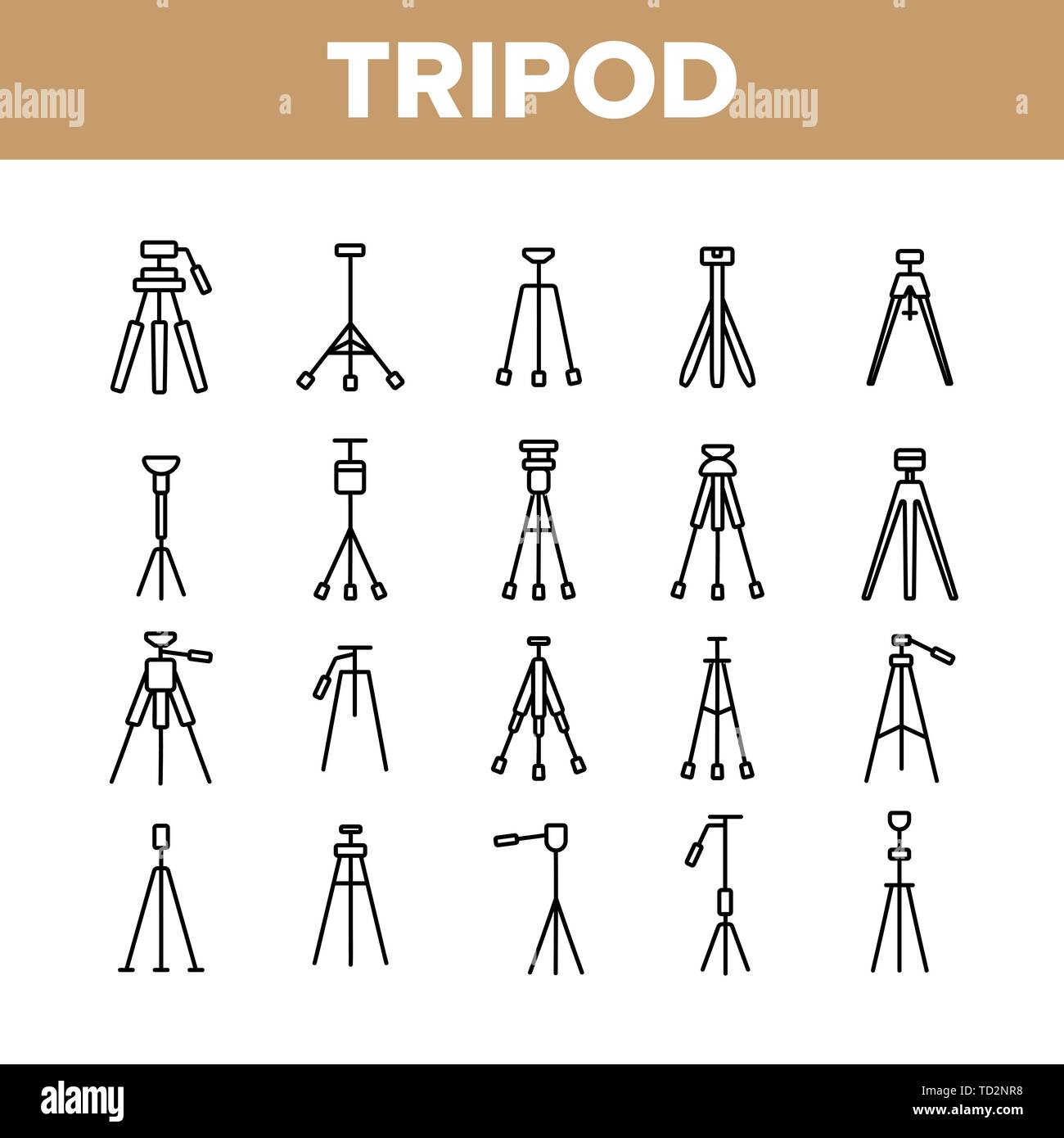 Tripod pack Stock Vector Images - Alamy