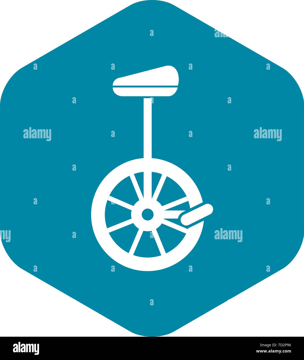 Unicycle icon in simple style Stock Vector Image & Art - Alamy
