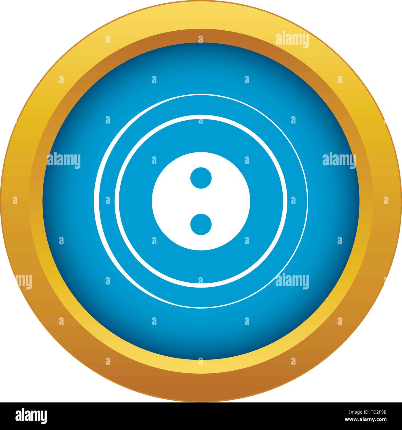 Button icon blue vector isolated Stock Vector Image & Art - Alamy