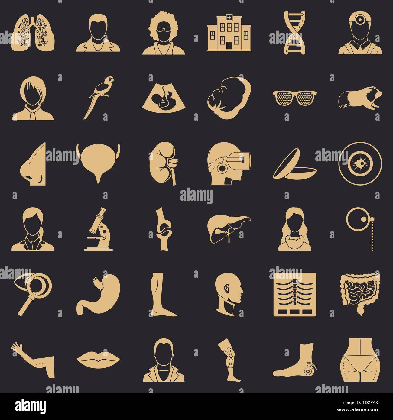 Medical procedure icons set, simple style Stock Vector Image & Art - Alamy