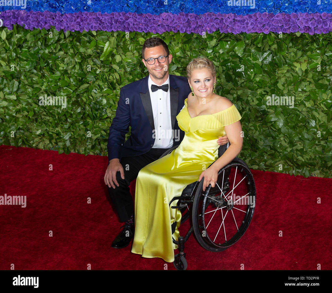David Purlow and Ali Stroker attend the 73rd annual Tony Awards at ...