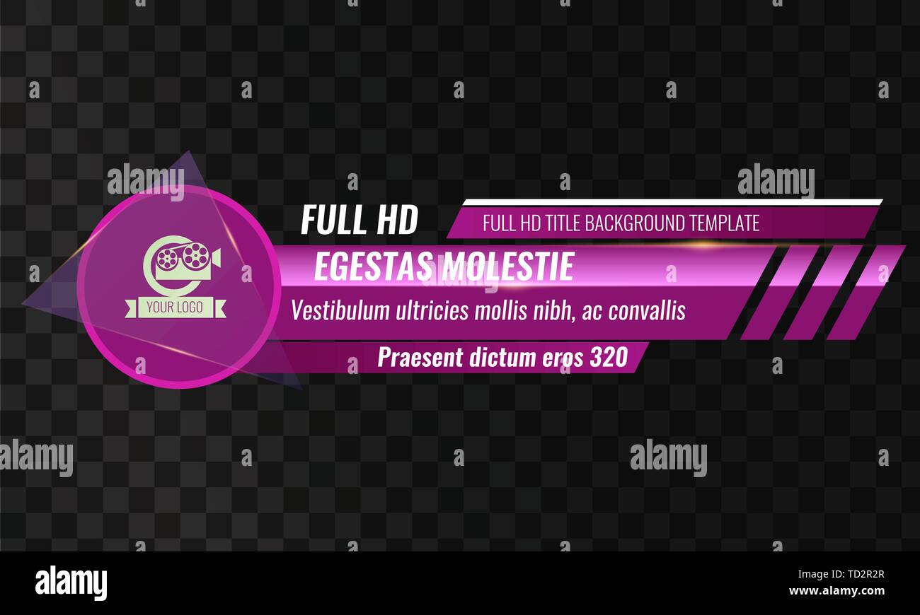 Unique Video headline title or lower third template. Vector ...