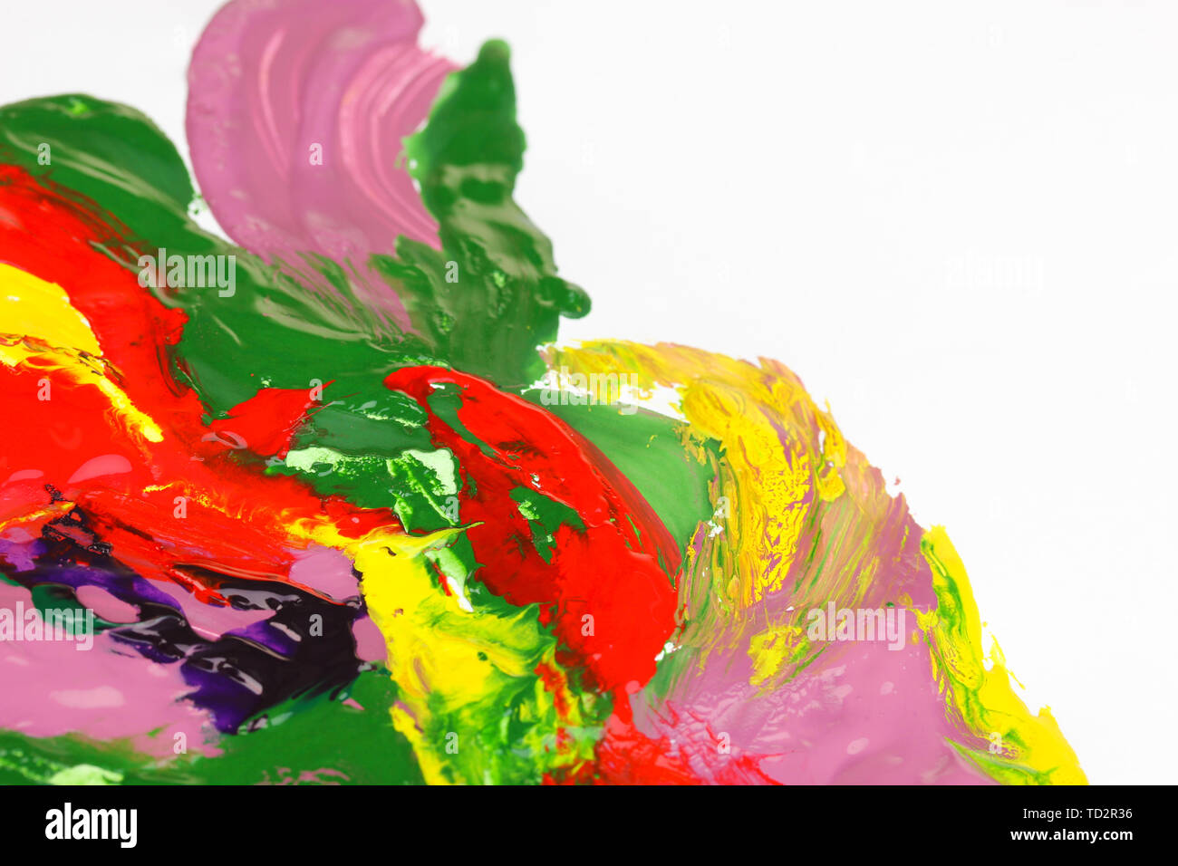 Color paint on white background Stock Photo - Alamy