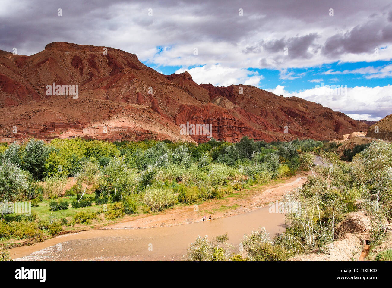 the beautiful Rose Valley - Vallee des Roses, near Ouarzazate, Morocco ...