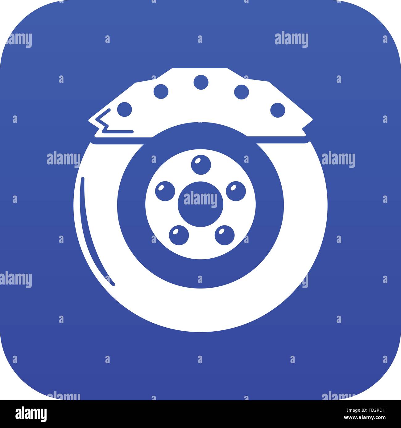 Brake shoe icon blue vector Stock Vector Image & Art - Alamy