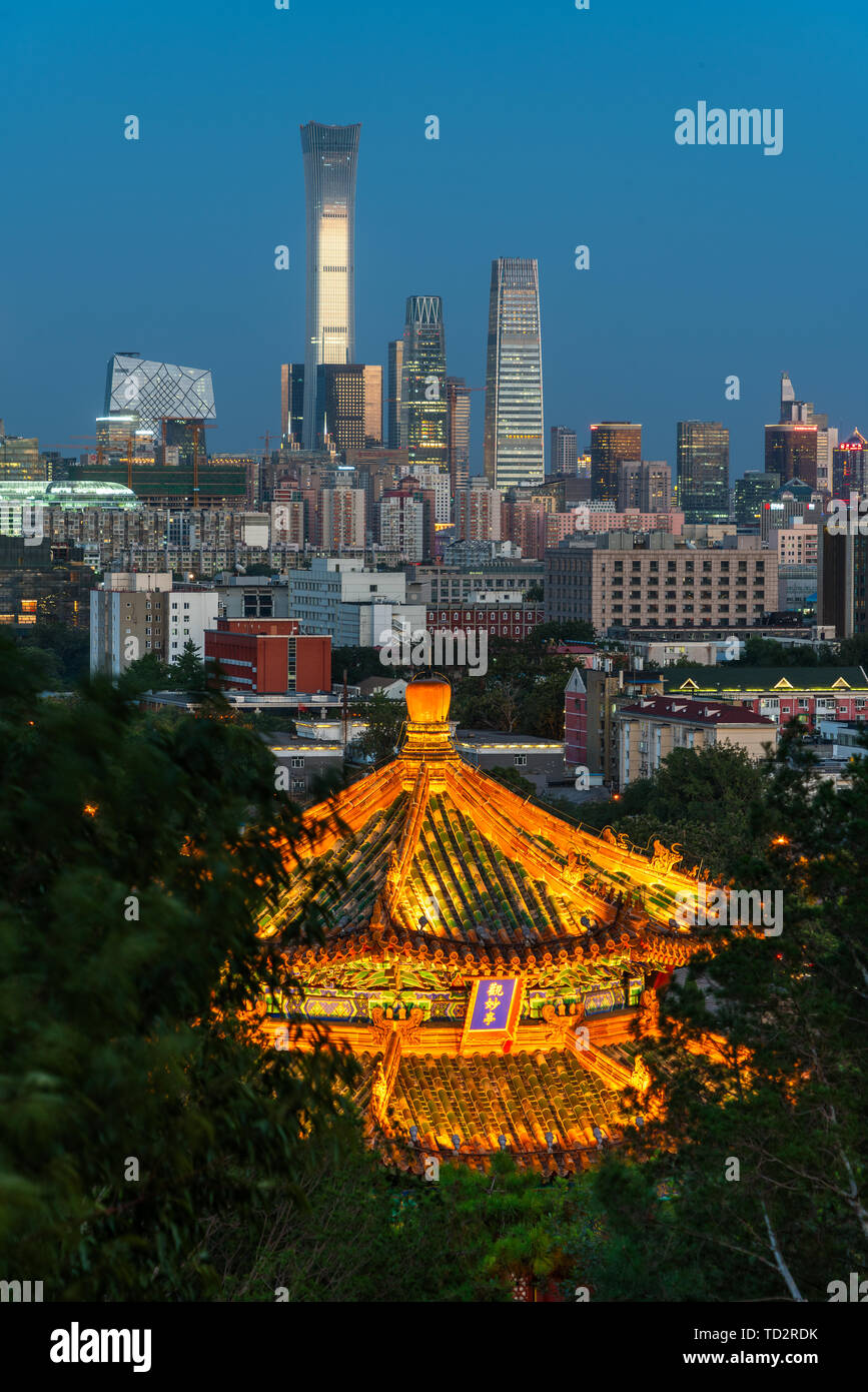 Beijing CBD Night Scenery Stock Photo - Alamy
