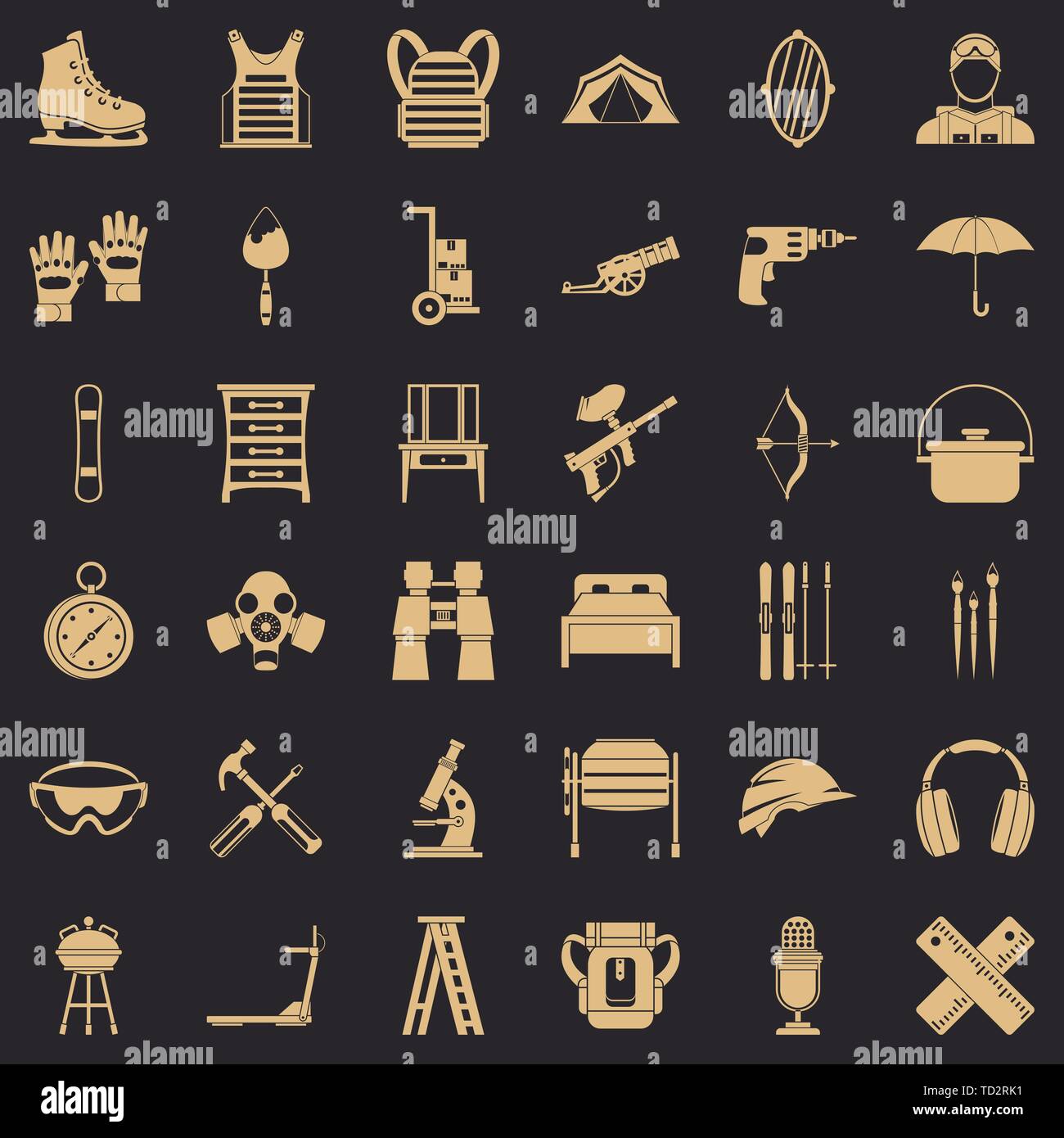 Optional equipment icons set, simple style Stock Vector Image & Art - Alamy