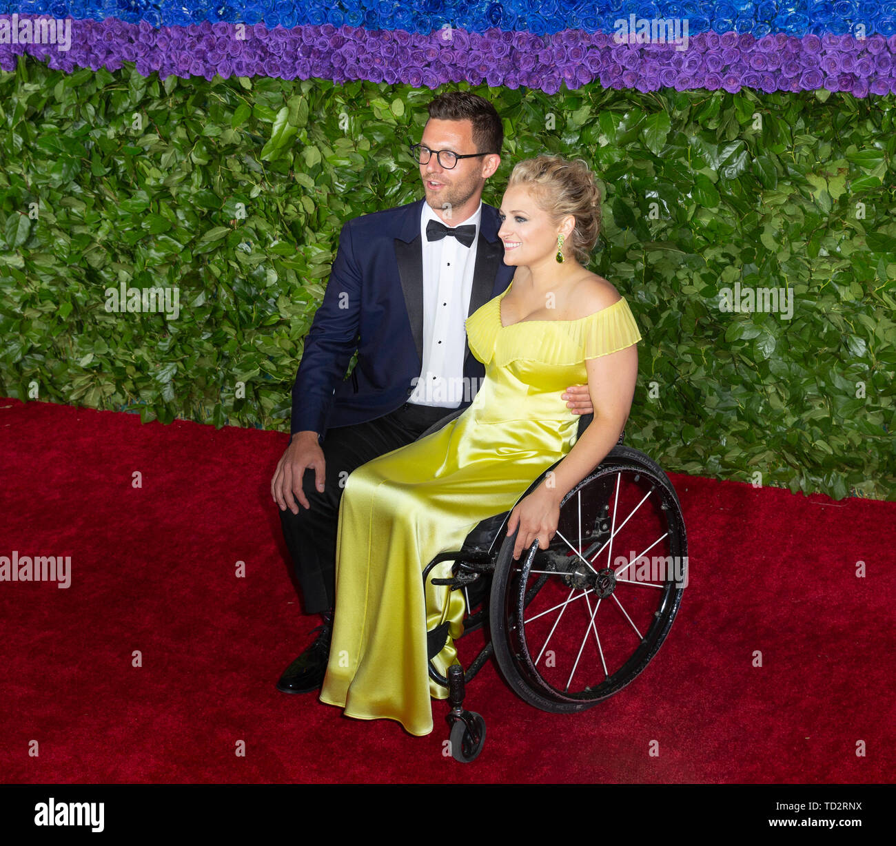 David Purlow and Ali Stroker attend the 73rd annual Tony Awards at ...