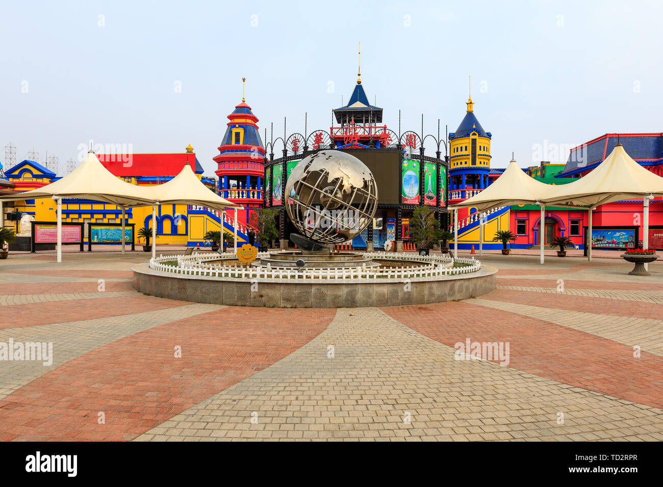 Amusement park characteristic architecture Stock Photo - Alamy