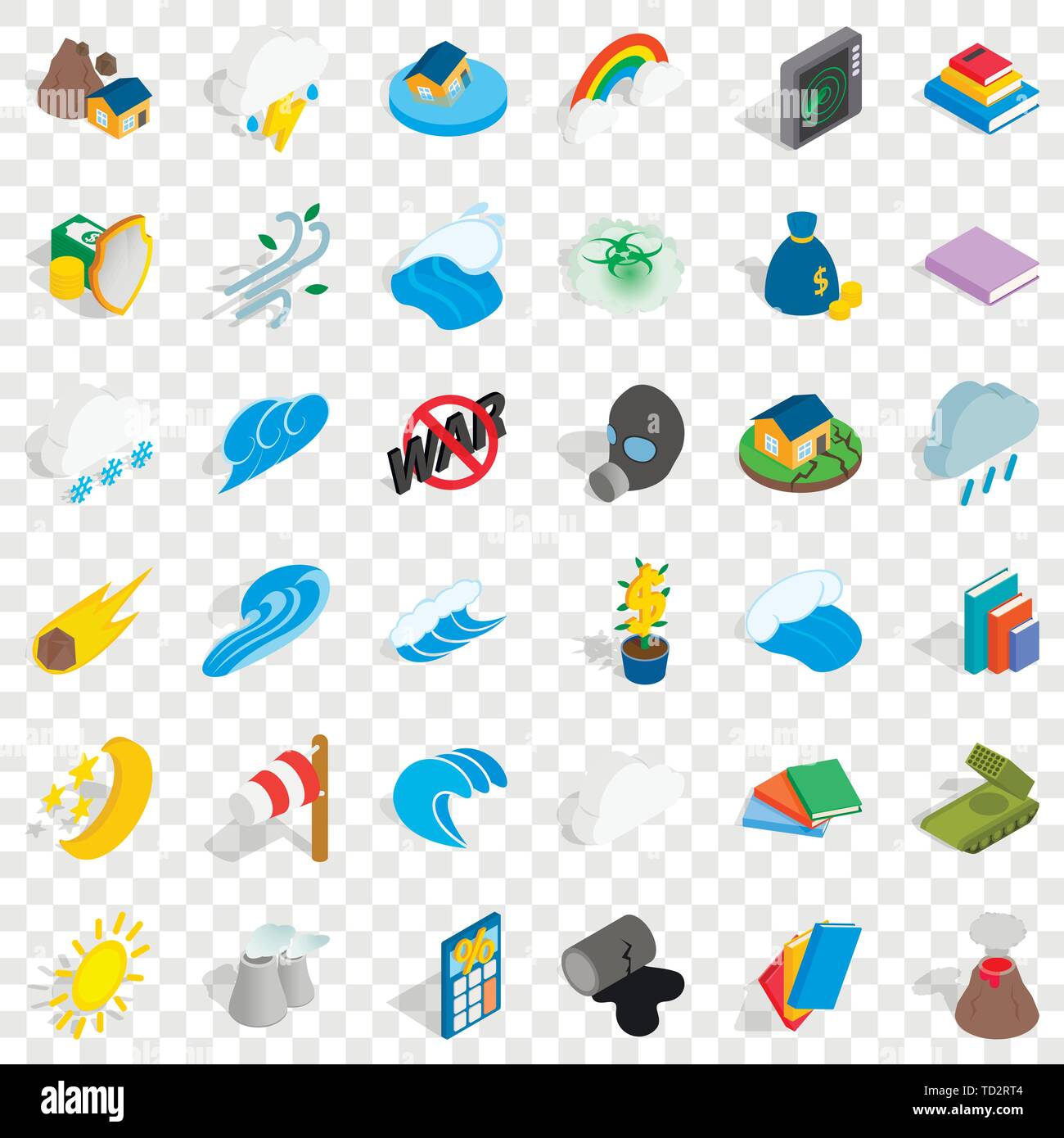 Force icons set, isometric style Stock Vector Image & Art - Alamy