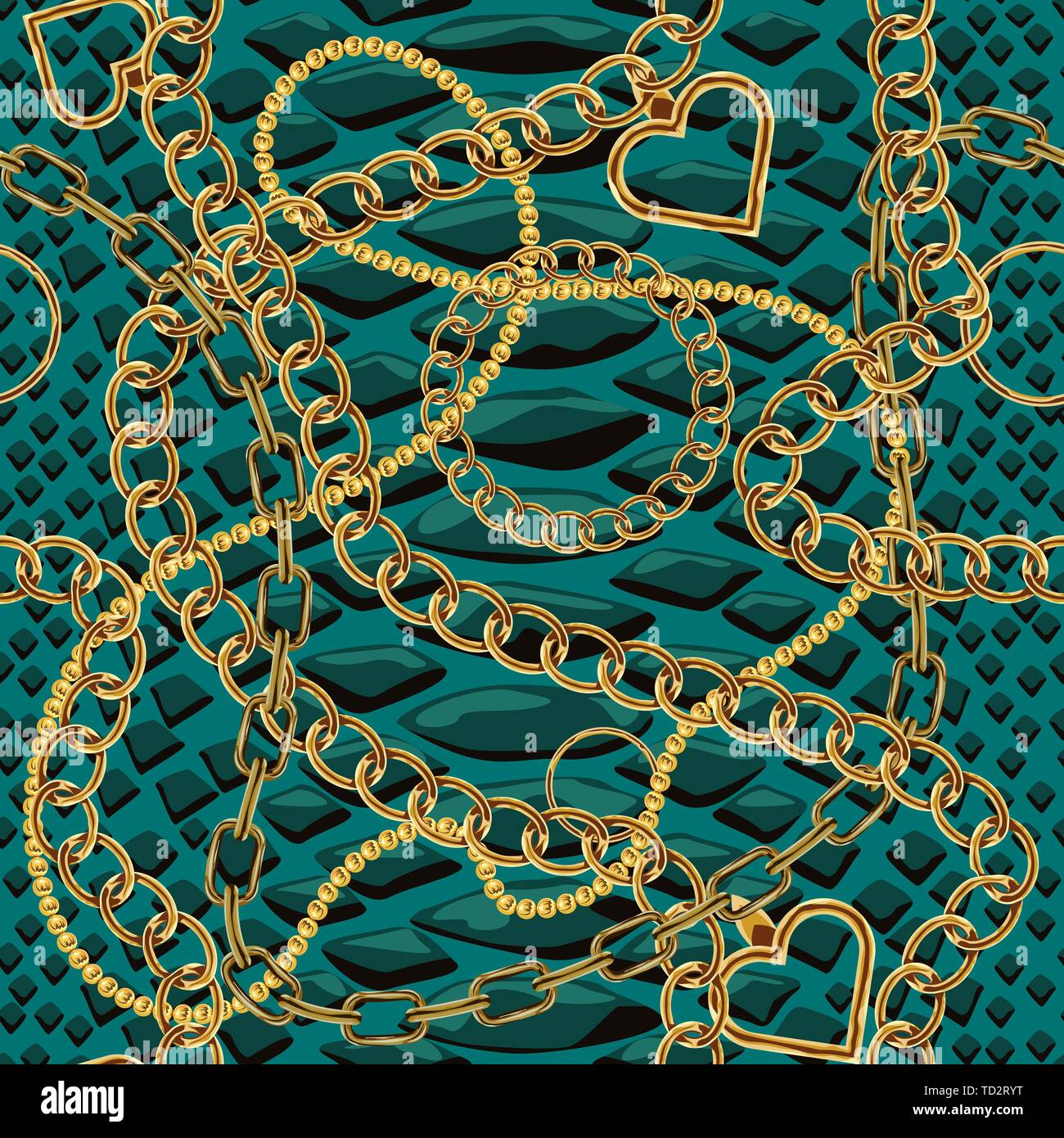 Cute chain texture seamless with snake skin pattern. Flat and solid ...