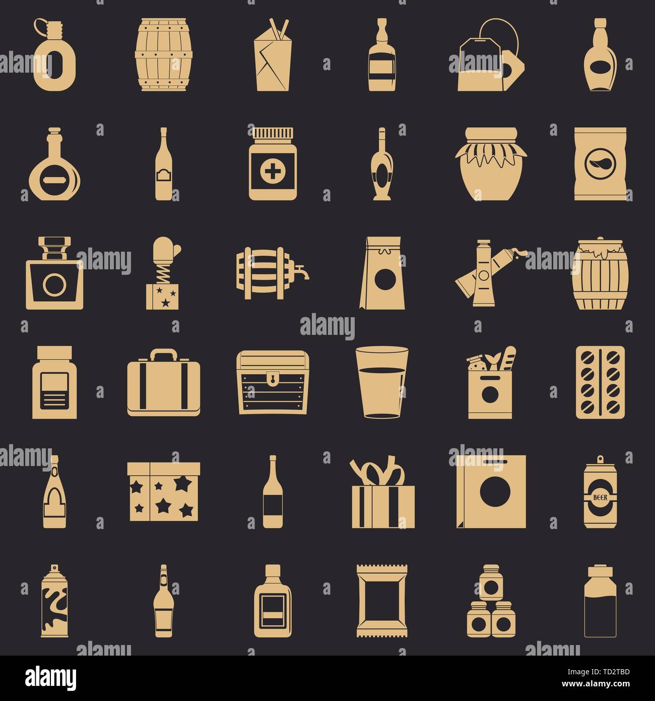 Wrapper icons set, simple style Stock Vector Image & Art - Alamy