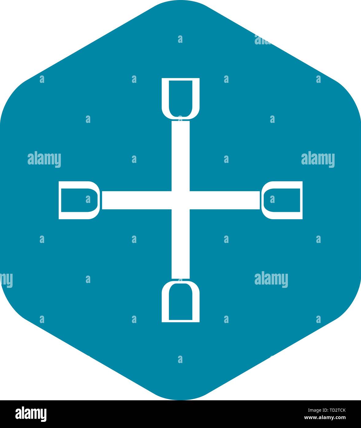 Cross wheel key icon hi-res stock photography and images - Alamy