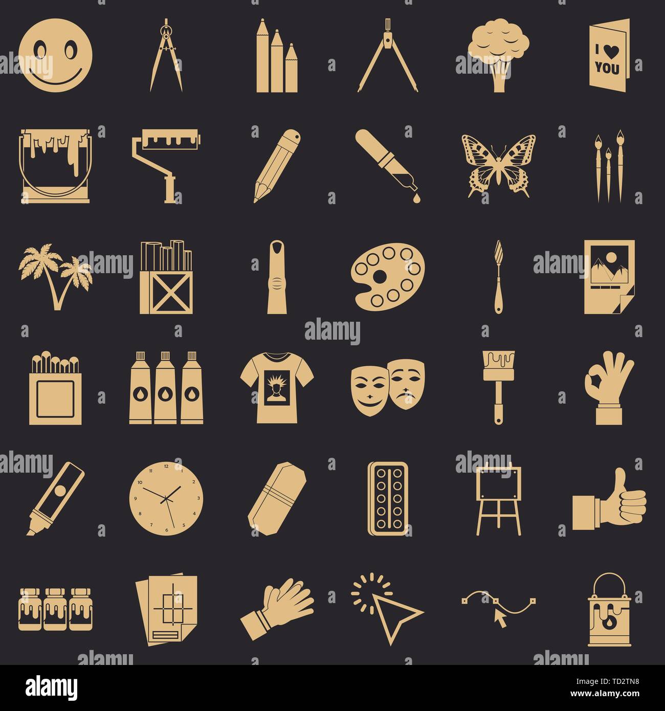 Varnish icons set, simple style Stock Vector Image & Art - Alamy
