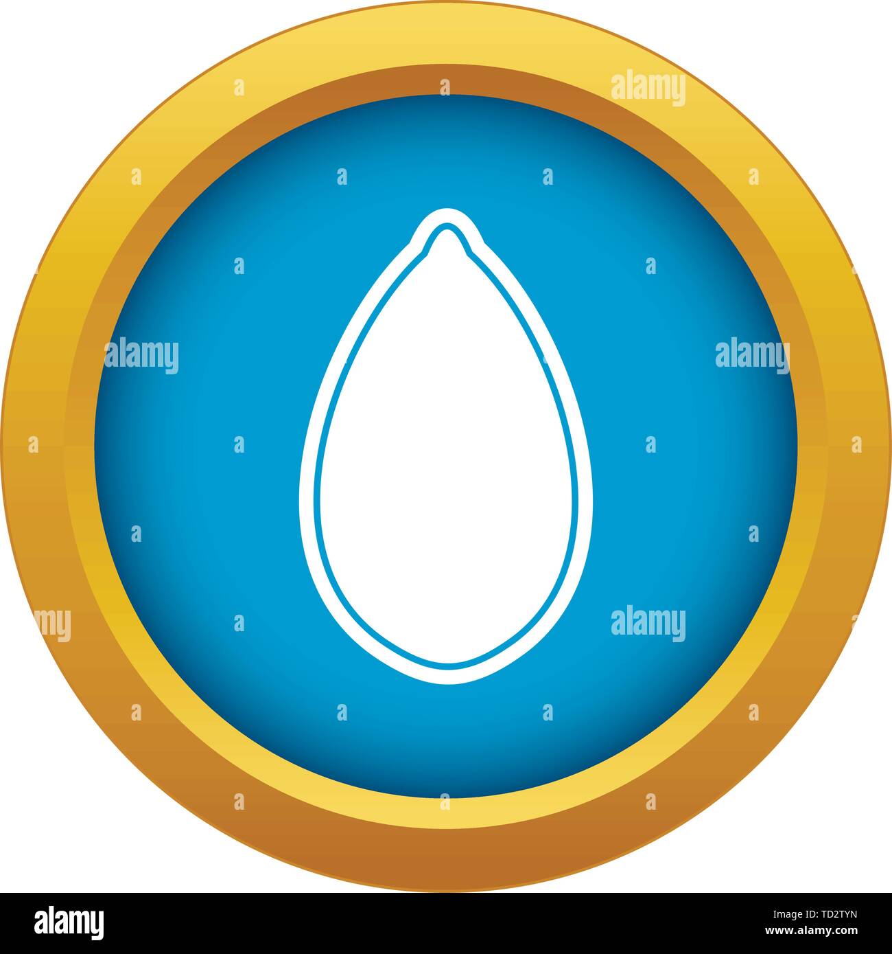 Pumpkin seed icon blue vector isolated Stock Vector Image & Art - Alamy