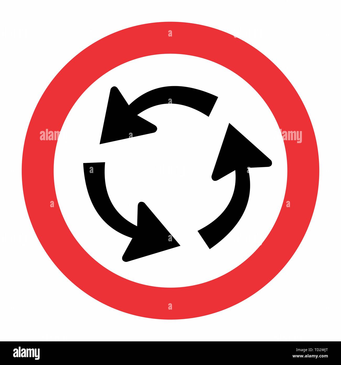 Roundabout sign right Stock Vector Images - Alamy