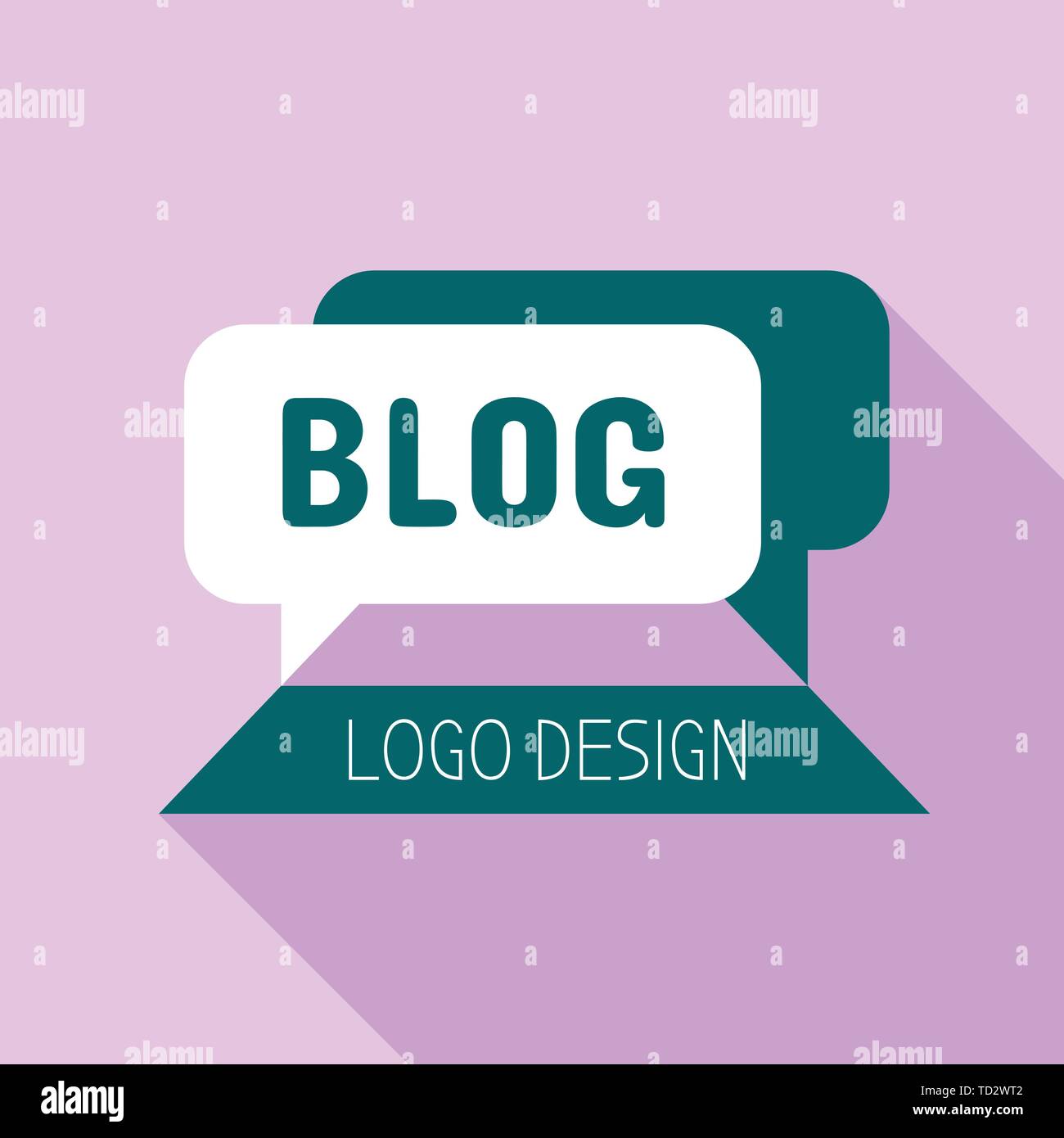 Blog logo. Flat illustration of blog vector logo for web design Stock ...
