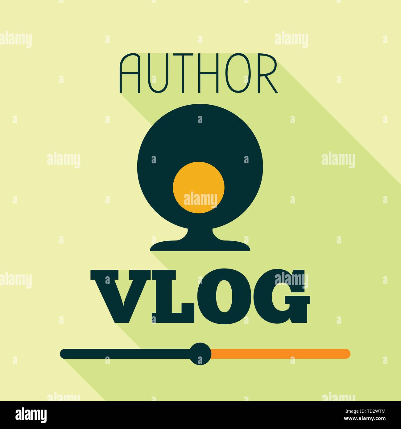 Author vlog logo. Flat illustration of author vlog vector logo for web ...