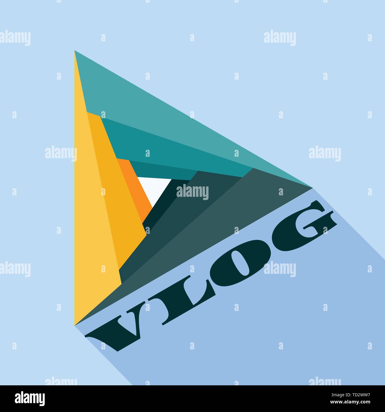 Modern vlog logo. Flat illustration of modern vlog vector logo for web ...