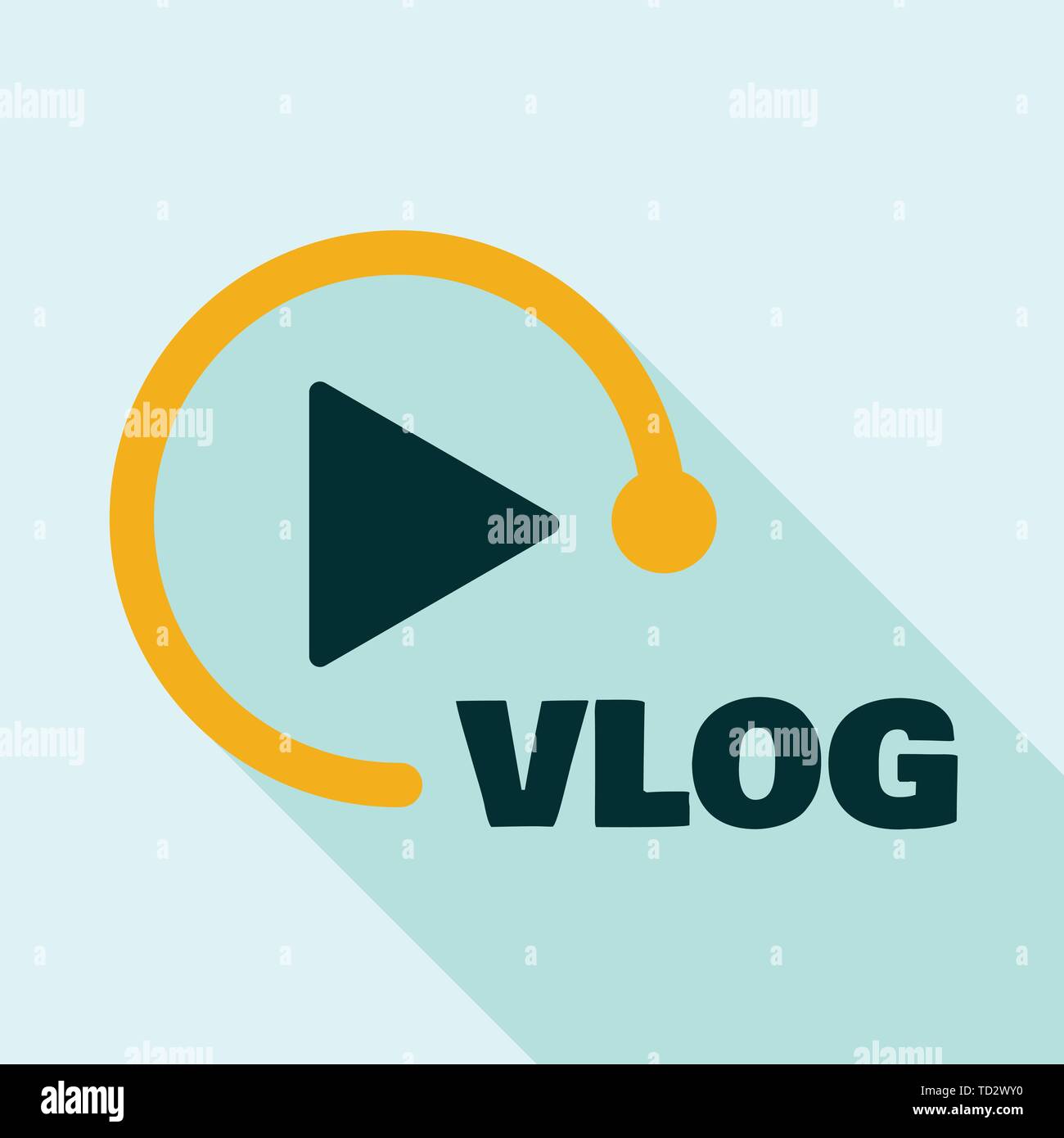 Play vlog logo. Flat illustration of play vlog vector logo for web ...