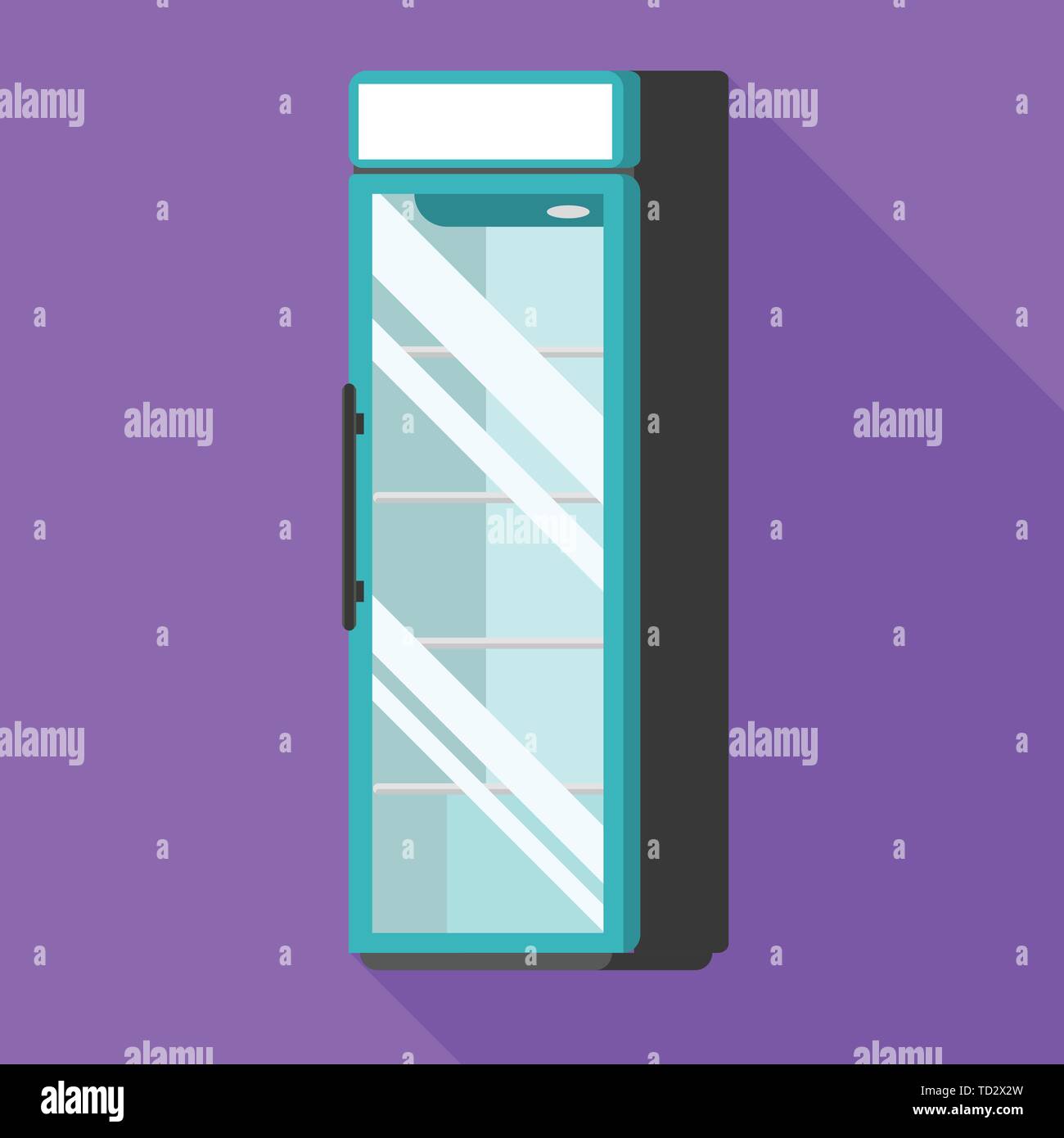 Drink fridge icon. Flat illustration of drink fridge vector icon for ...