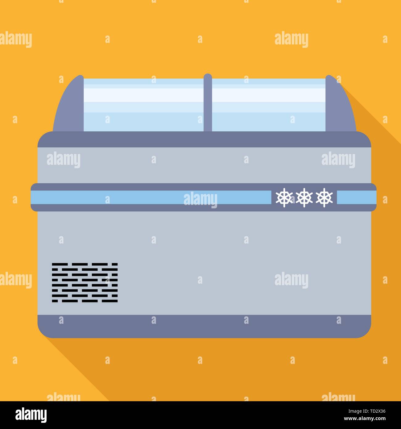 Commercial fridge icon. Flat illustration of commercial fridge vector ...