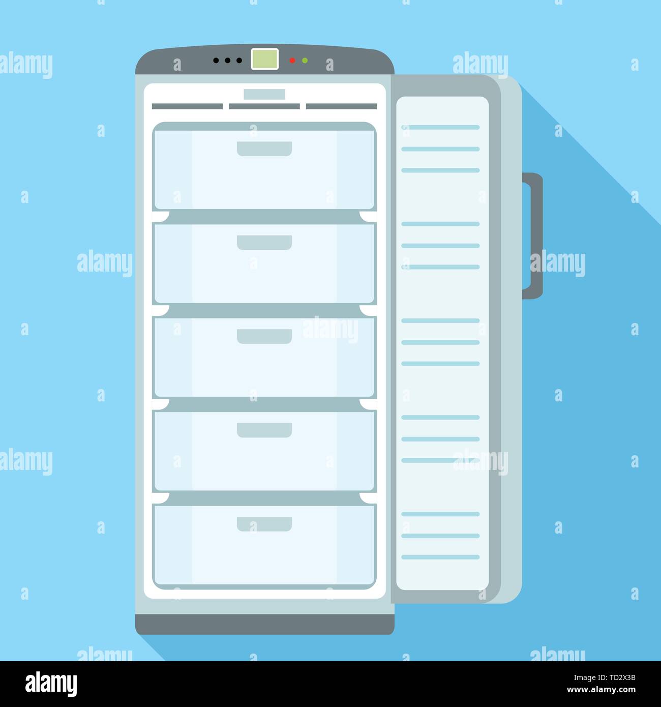 Home freezer icon. Flat illustration of home freezer vector icon for ...