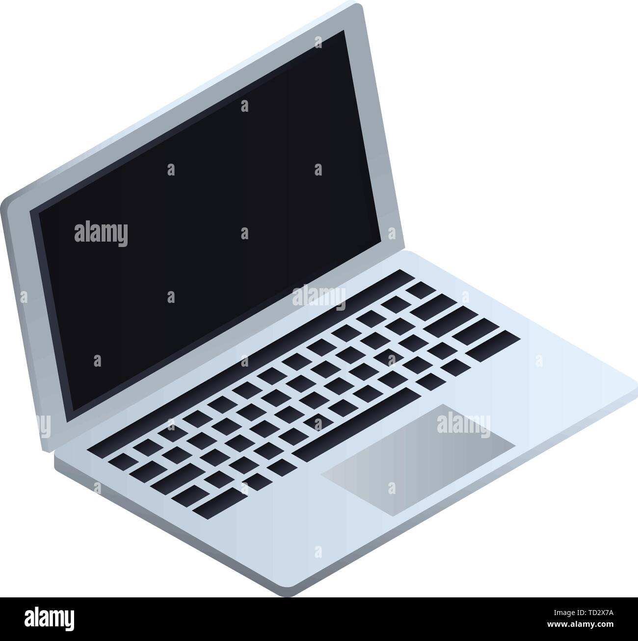 Modern laptop icon. Isometric of modern laptop vector icon for web ...