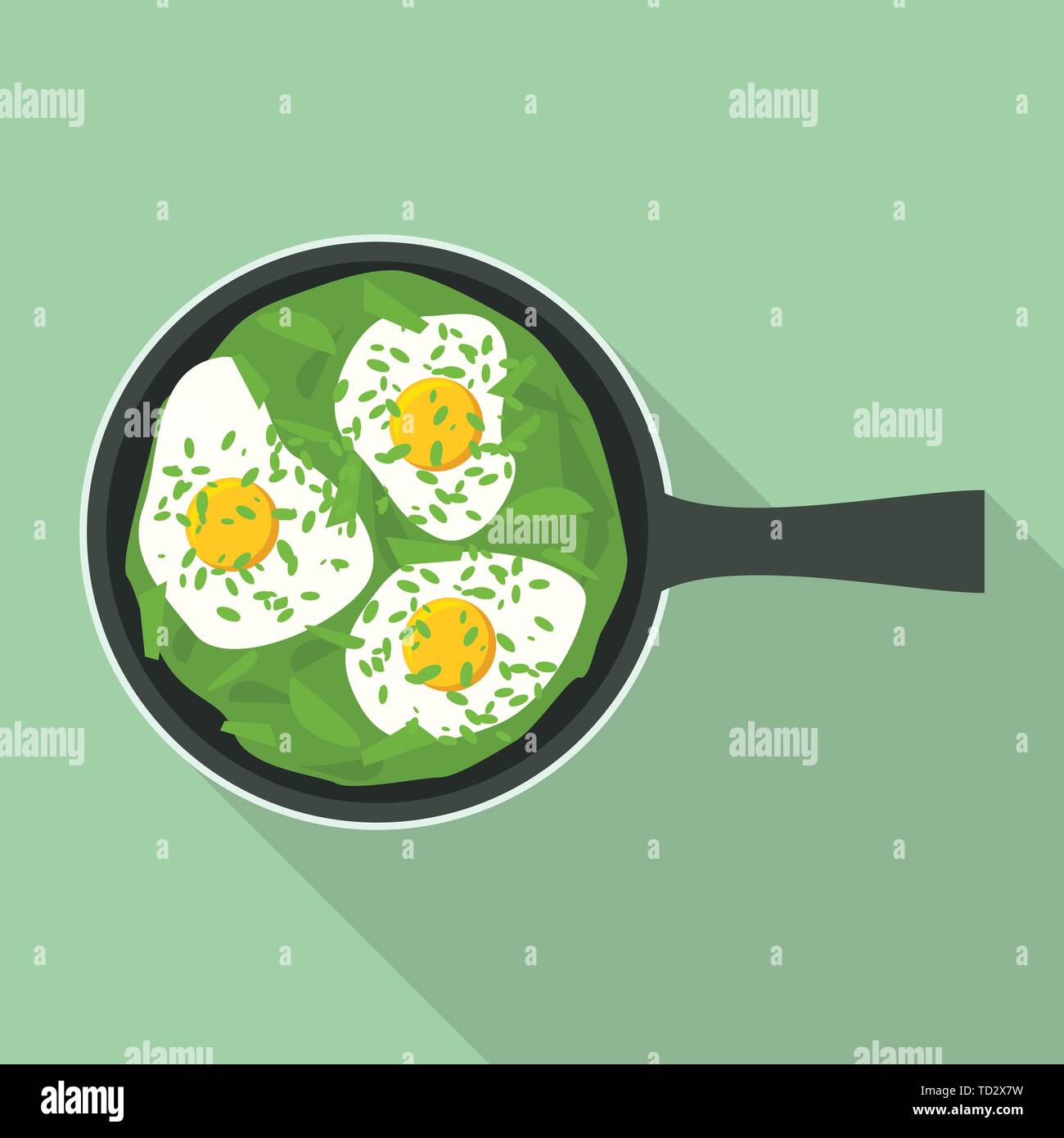 Fried spinach Stock Vector Images - Alamy