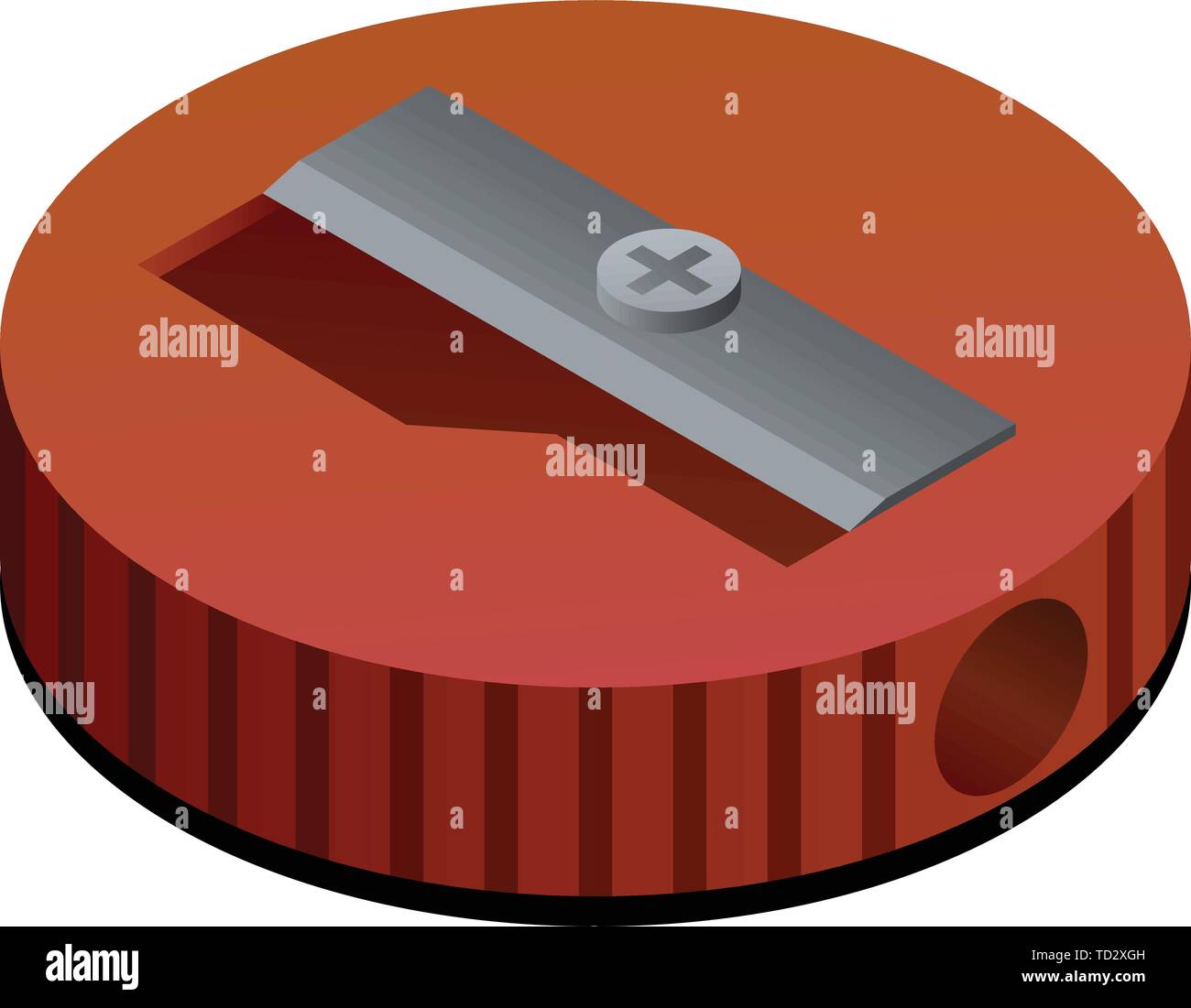 Round sharpener icon. Isometric of round sharpener vector icon for web ...