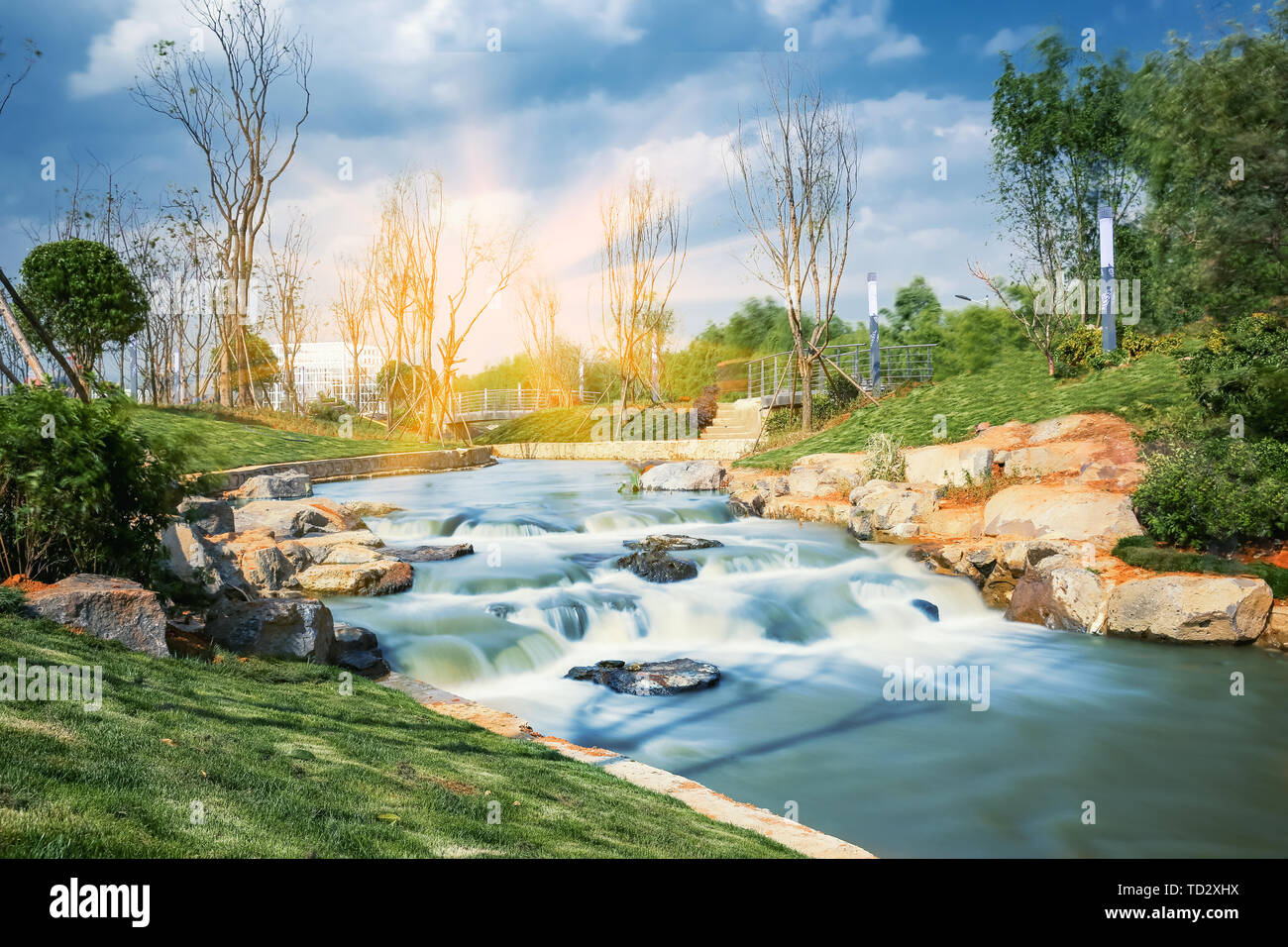 Shandong Zhangqiu embroidery river Stock Photo - Alamy