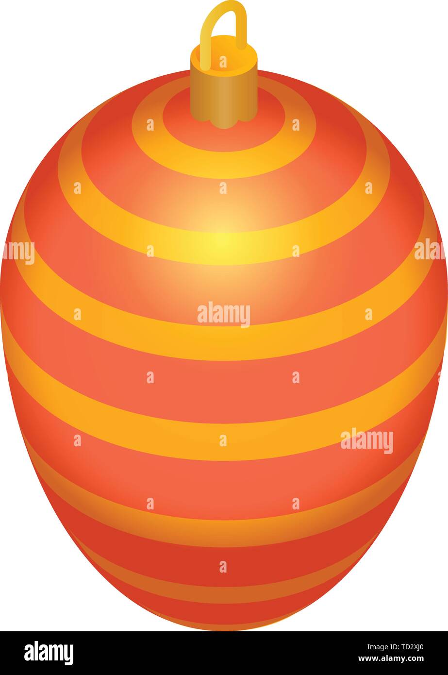 Striped tree toy icon. Isometric of striped tree toy vector icon for ...