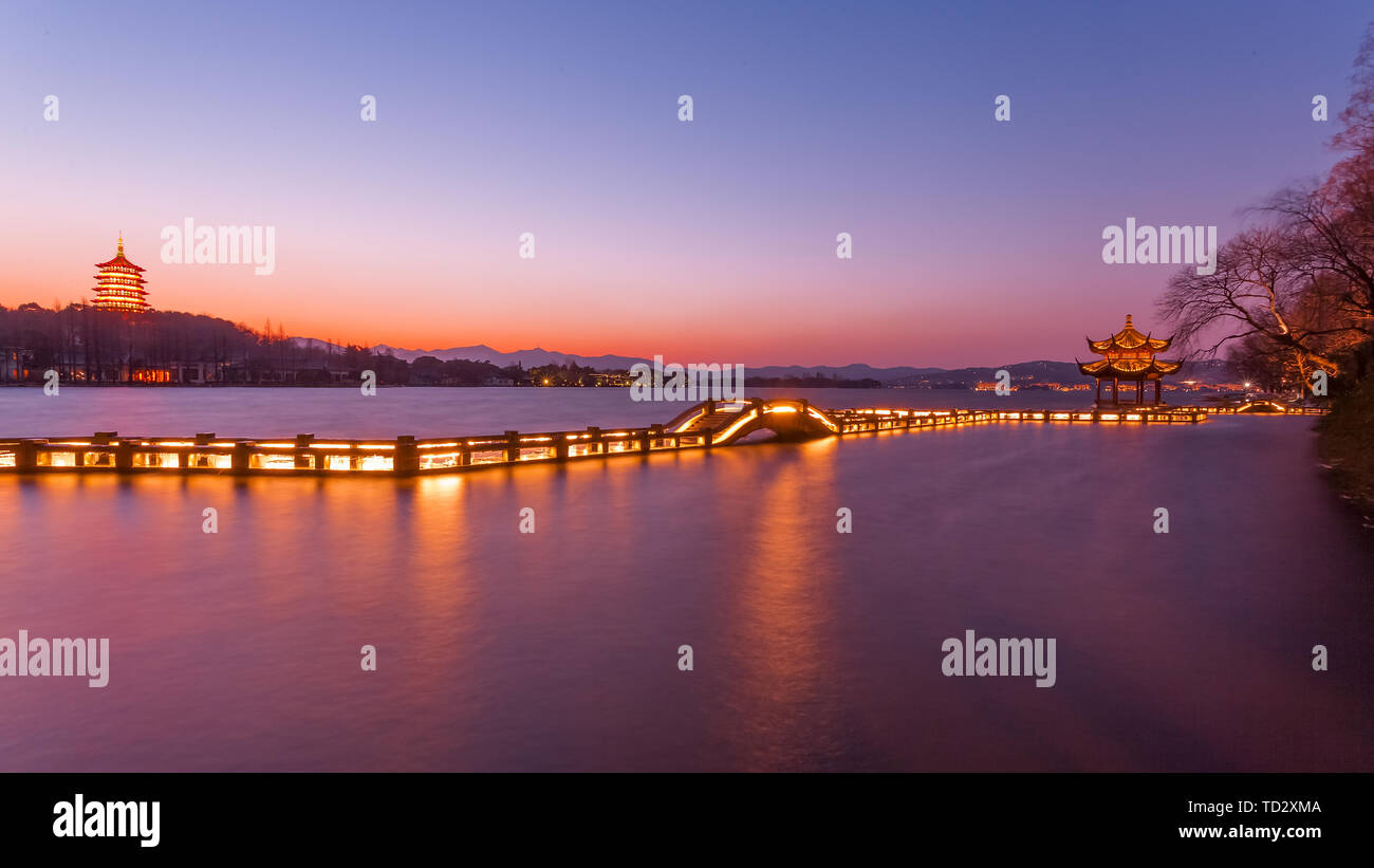 Long bridge sunset Stock Photo - Alamy