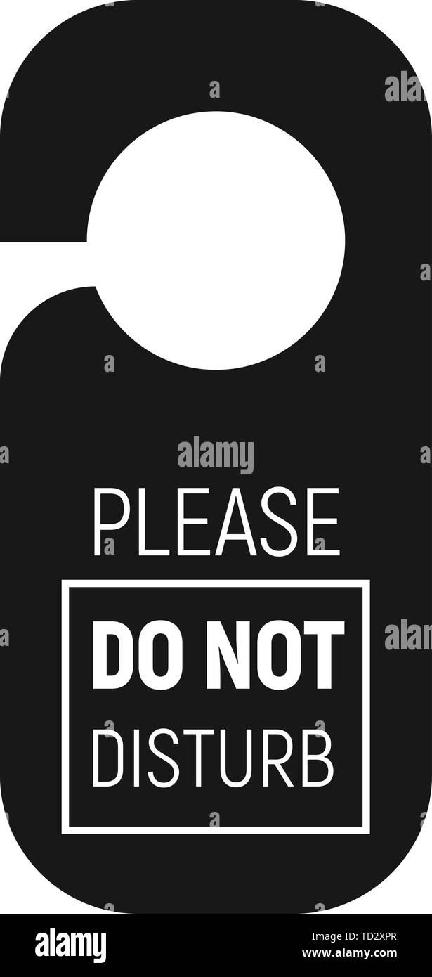 Please Do Not Disturb Hanger Icon Simple Illustration Of Please Do Not