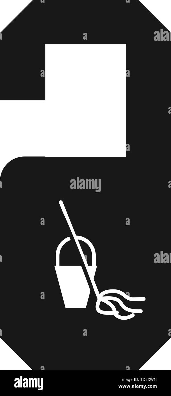 Cleaning door tag icon. Simple illustration of cleaning door tag vector ...