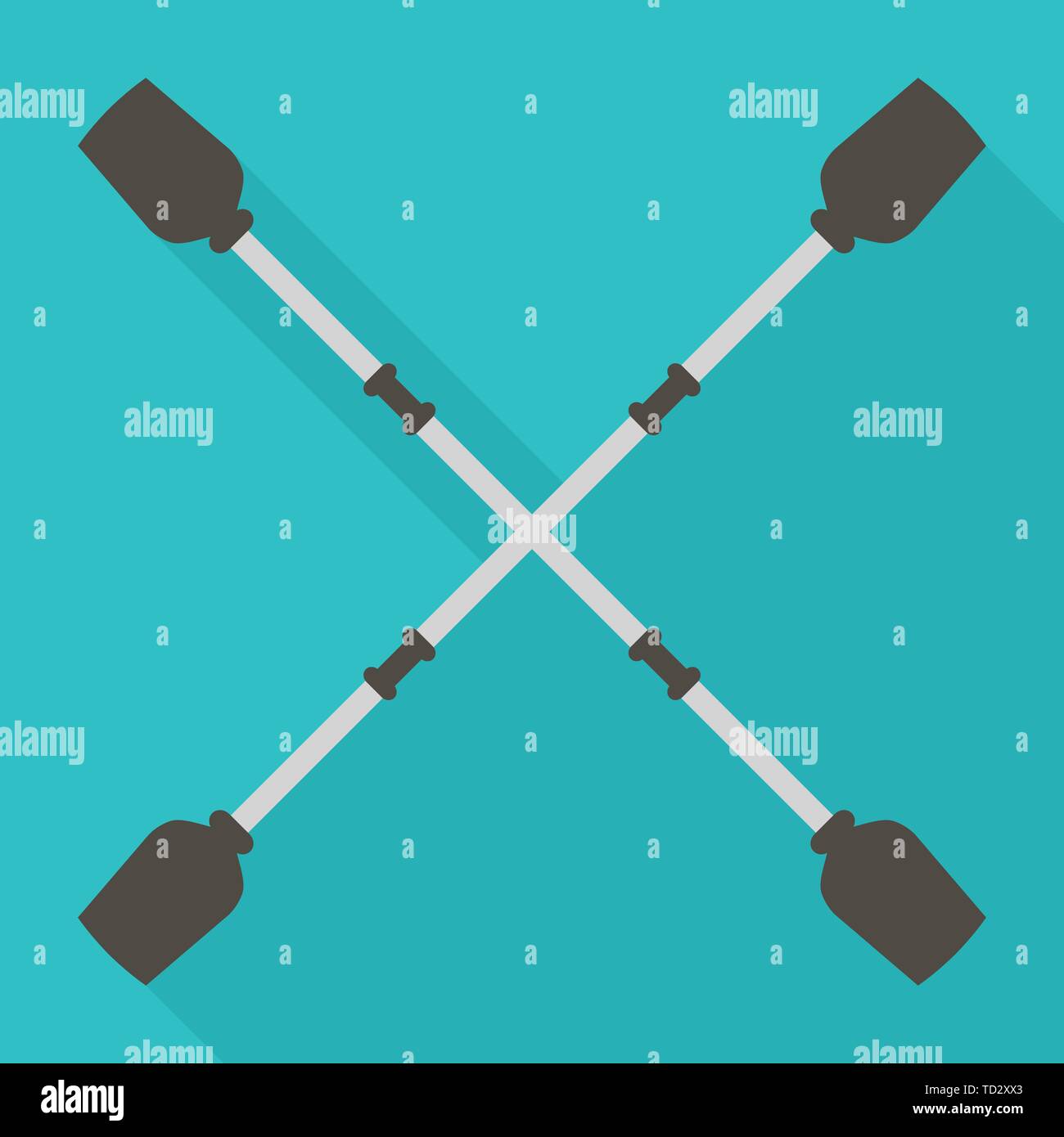 Crossed rafting paddle icon, flat style Stock Vector Image & Art - Alamy