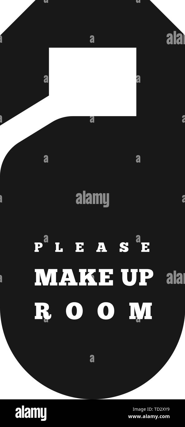 Make up room door tag icon. Simple illustration of make up room door ...