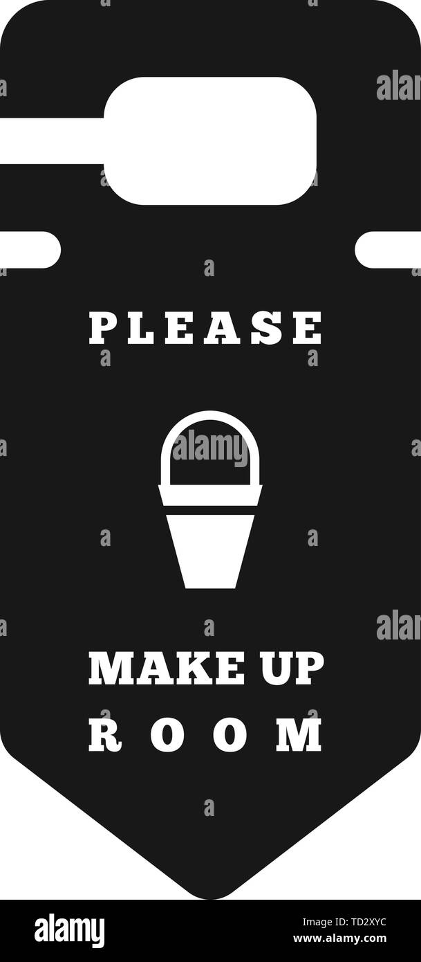 Make up room tag icon. Simple illustration of make up room tag vector ...