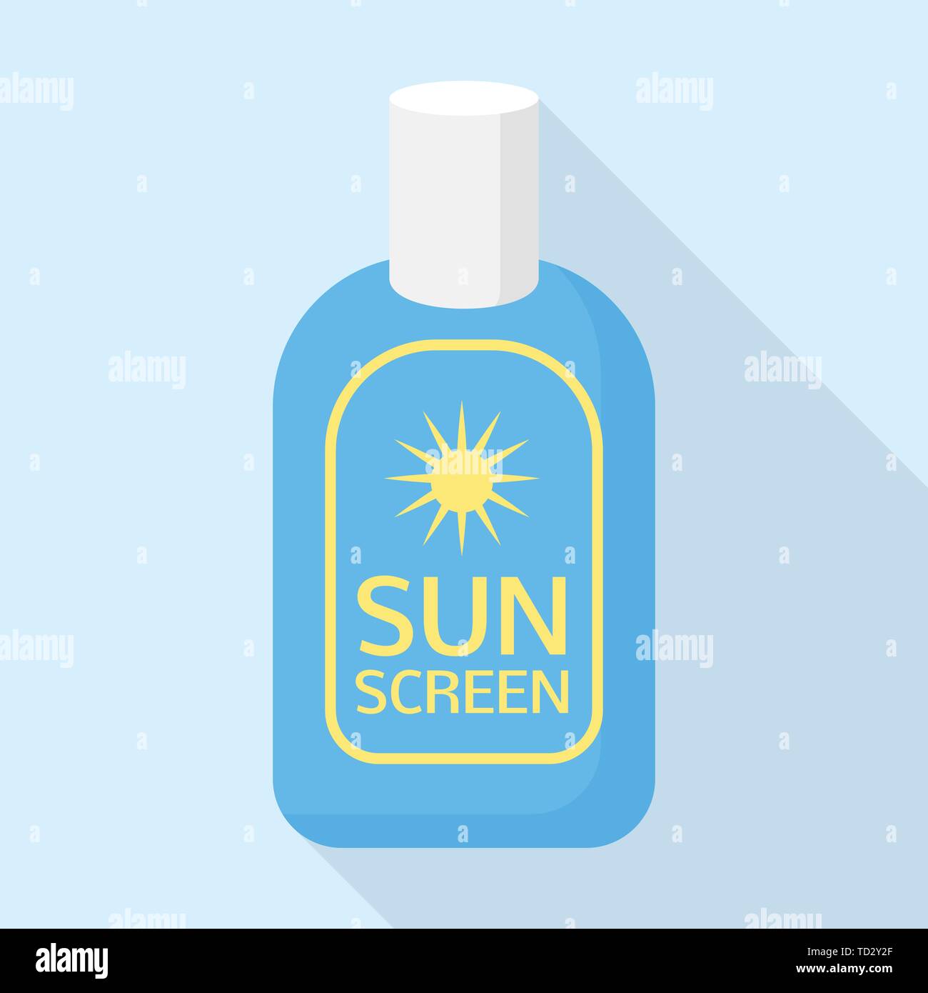 New sunscreen icon, flat style Stock Vector Image & Art - Alamy