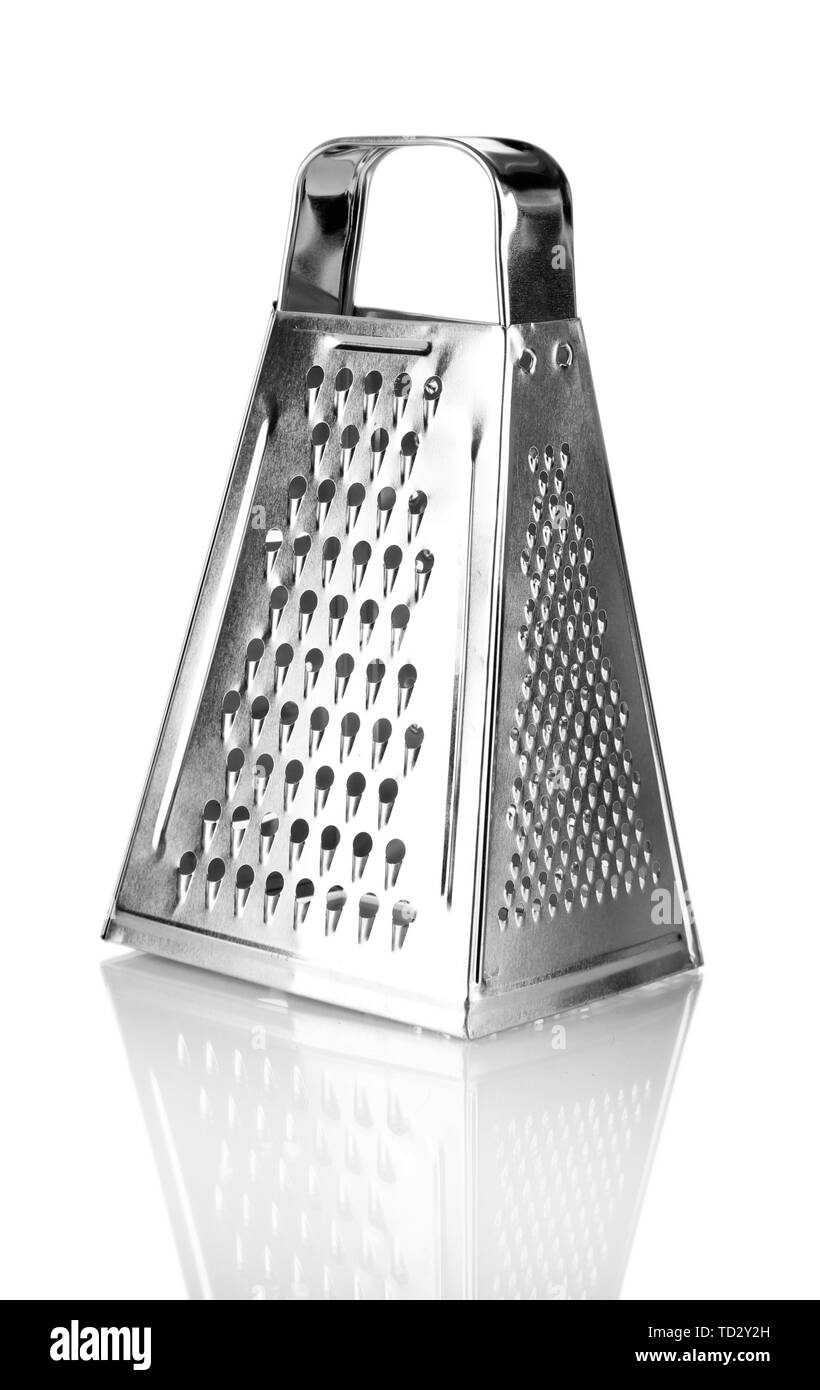Metal grater, isolated on white Stock Photo - Alamy