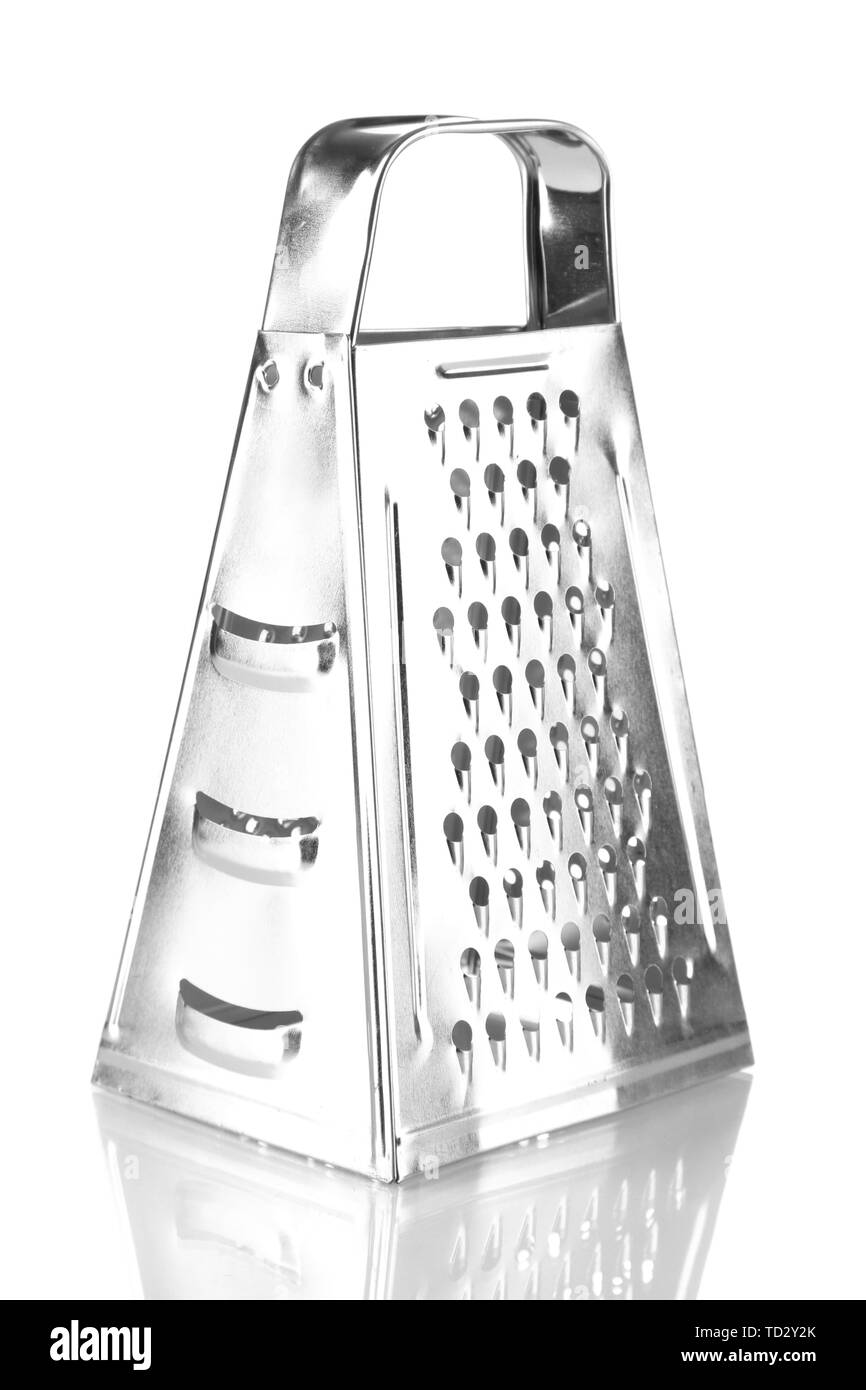 Metal grater, isolated on white Stock Photo - Alamy