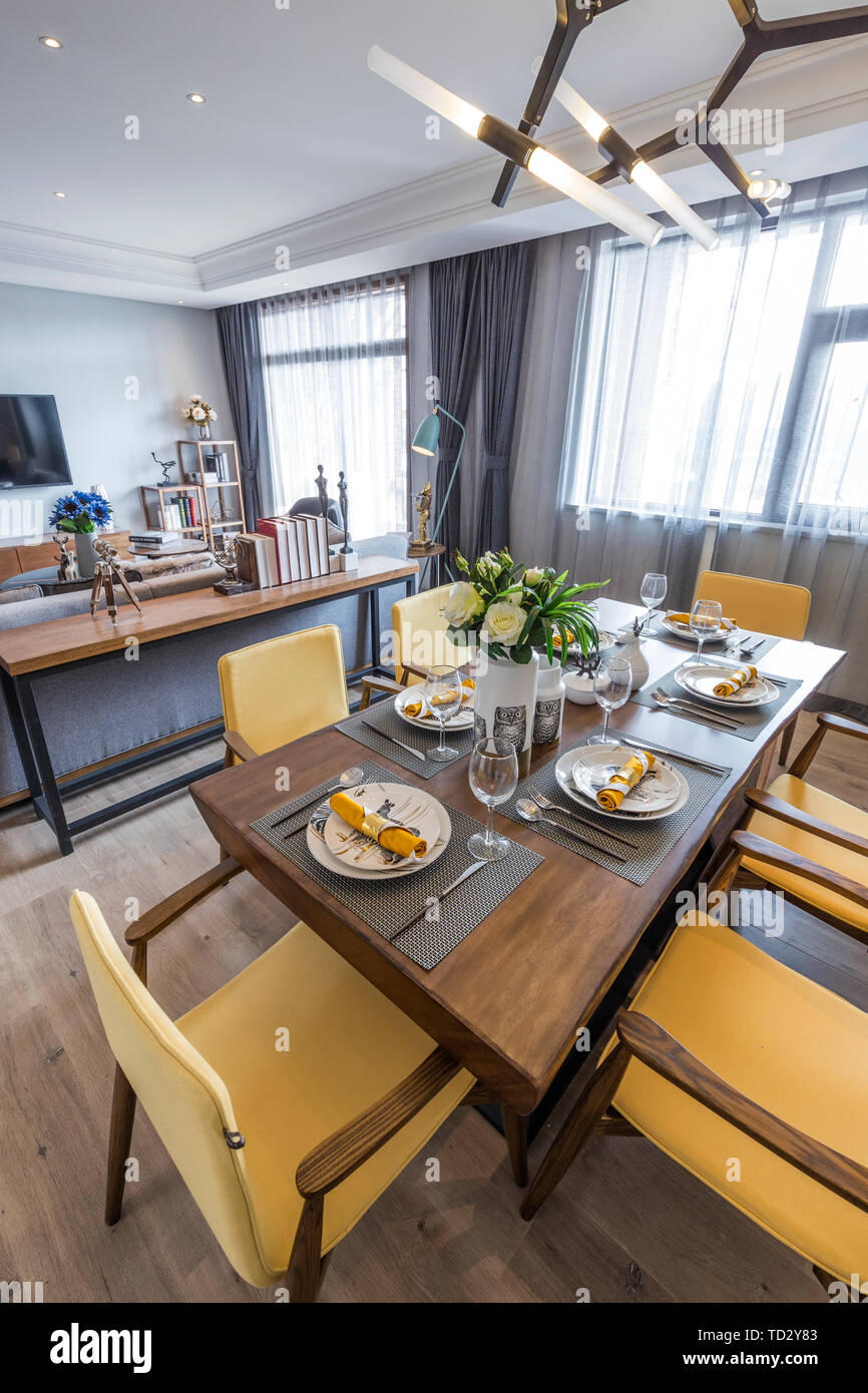 Design of Internal Space of Model Room of Modern Home Restaurant Stock ...